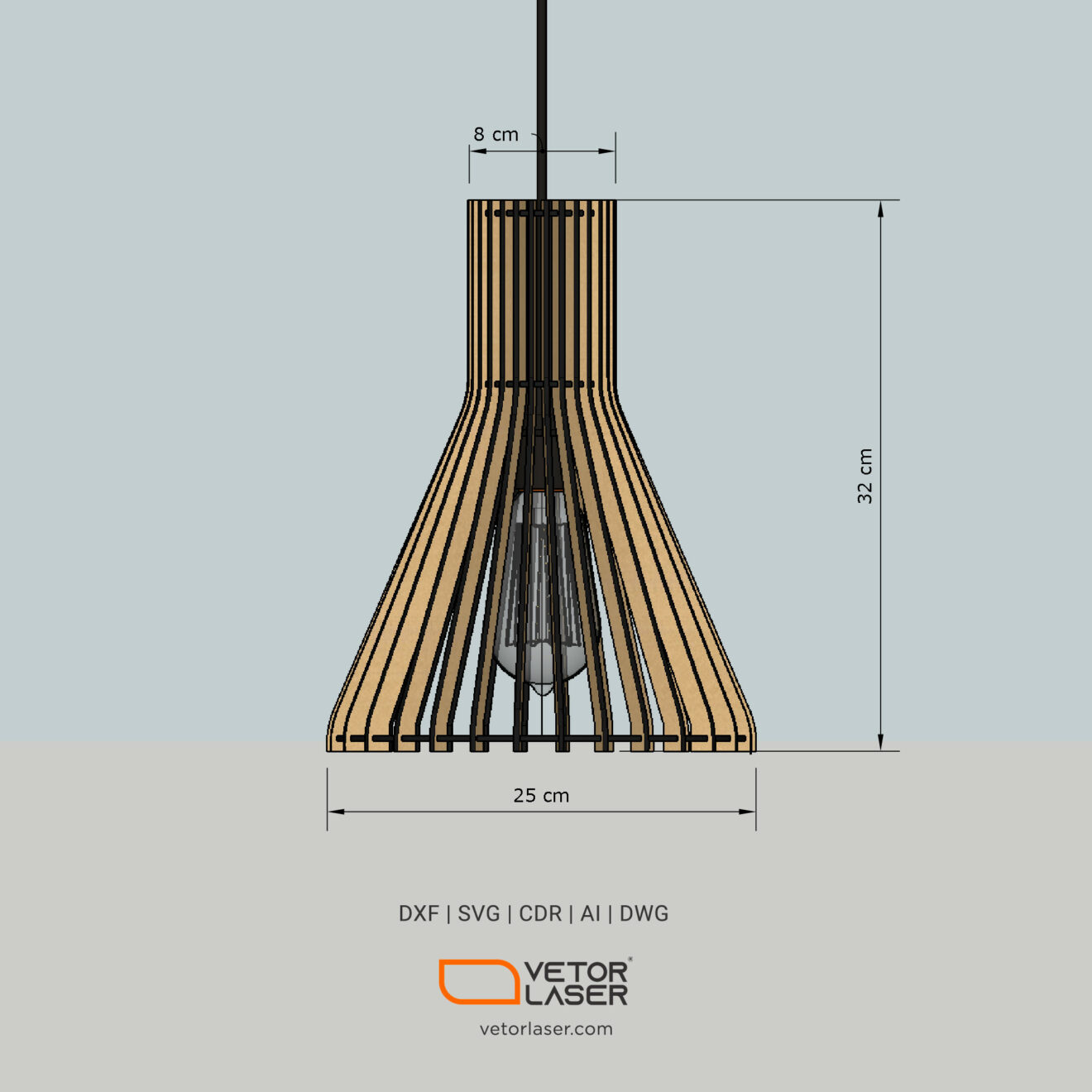 Laser Cut File Ceiling Lights Project Template SVG DXF – VLP0920