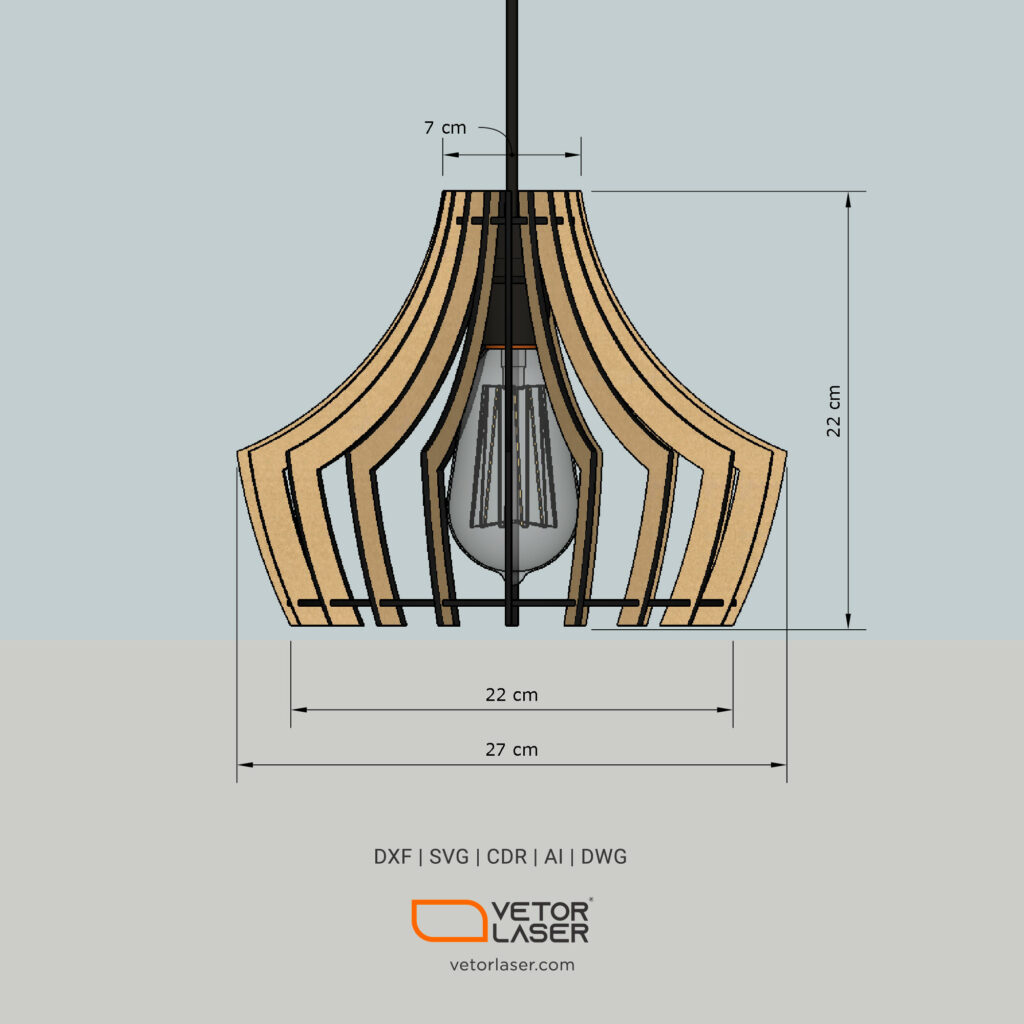 Laser Cut File Ceiling Lights Project Template SVG DXF – VLP3421 ...