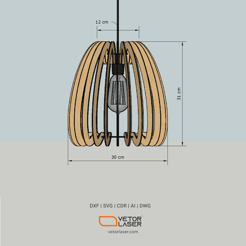 Laser Cutting File Ceiling Lights Project Template SVG DXF – VLP7721
