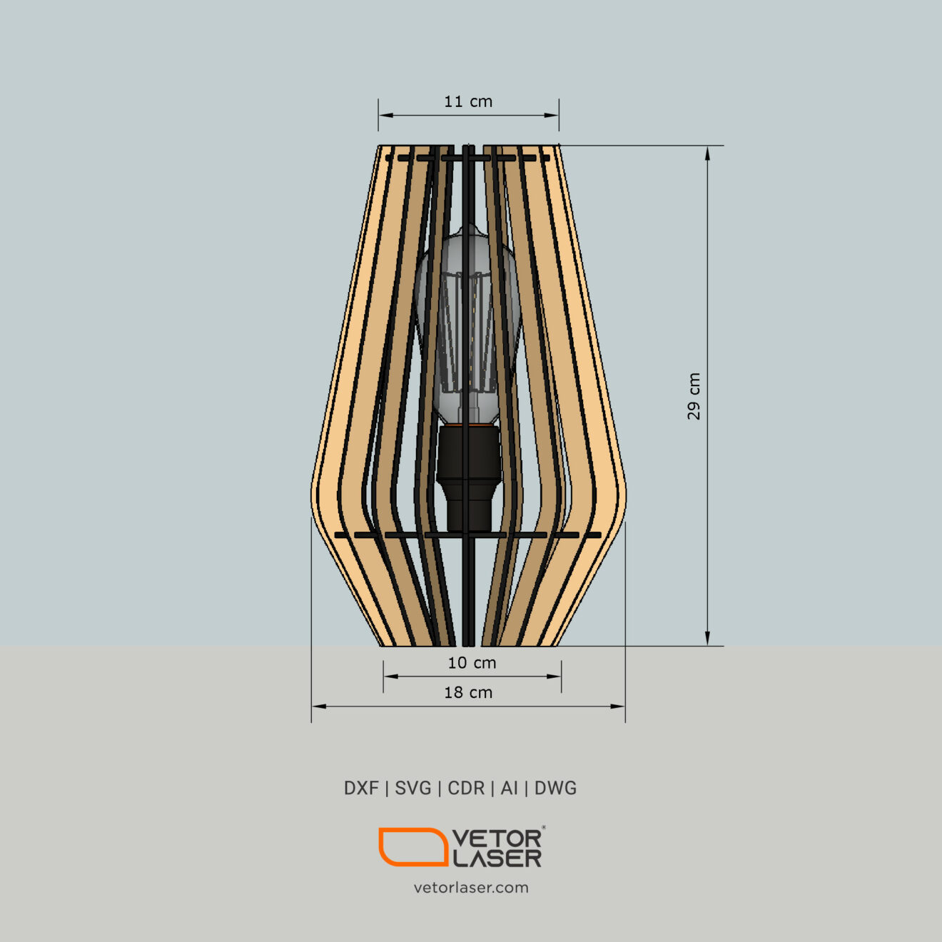 Laser Cut File Lamp Shades Project Template SVG DXF – VLA0321 - Laser ...