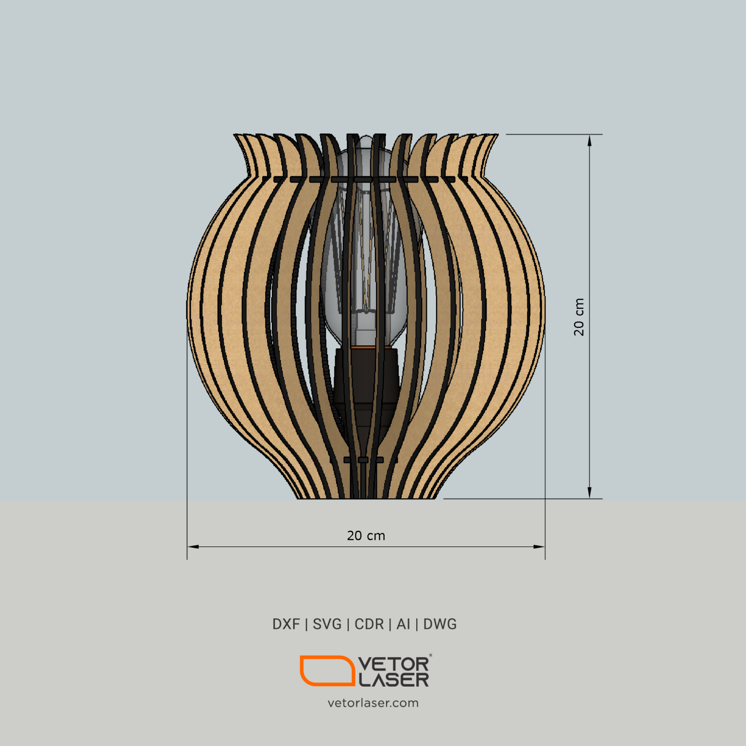 Laser Cut File Lamp Shades Project Template SVG DXF – VLA0420 - Laser ...