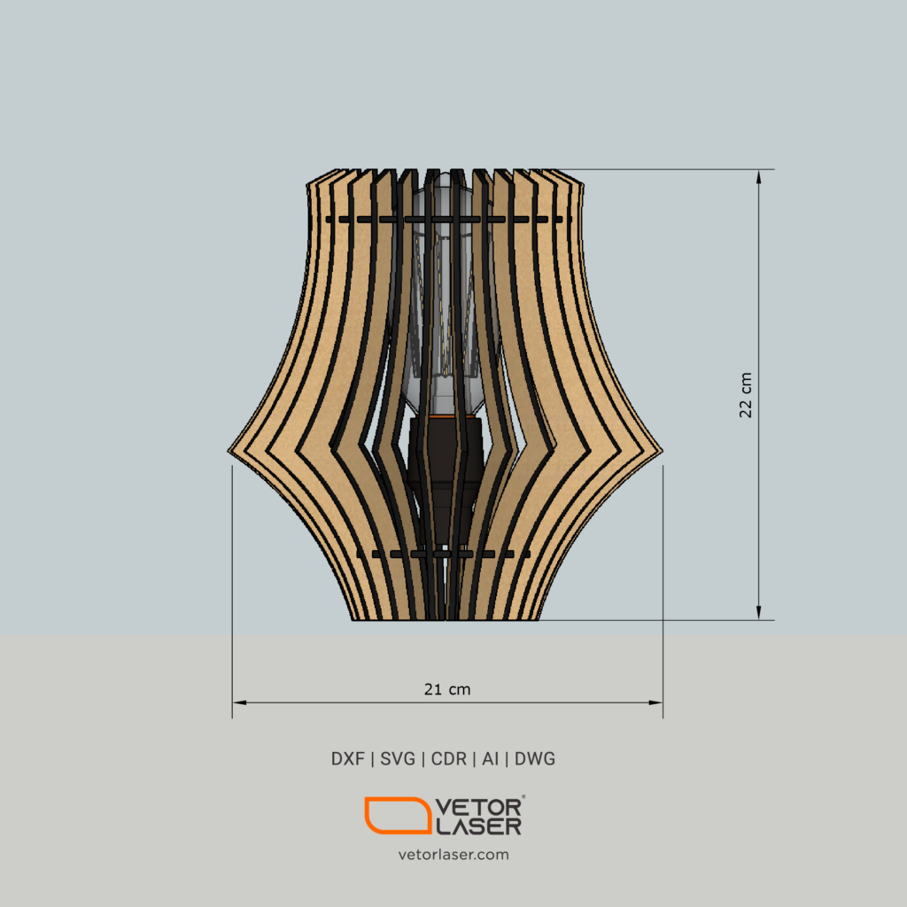 Laser Cut File Lamp Shades Project Template SVG DXF – VLA0520 - Laser ...
