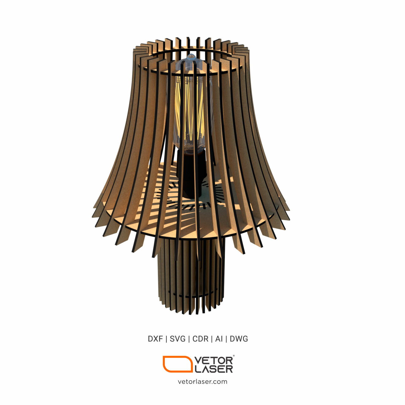 Laser Cut File Lamp Shades Project Template SVG DXF – VLA0620 - Laser ...