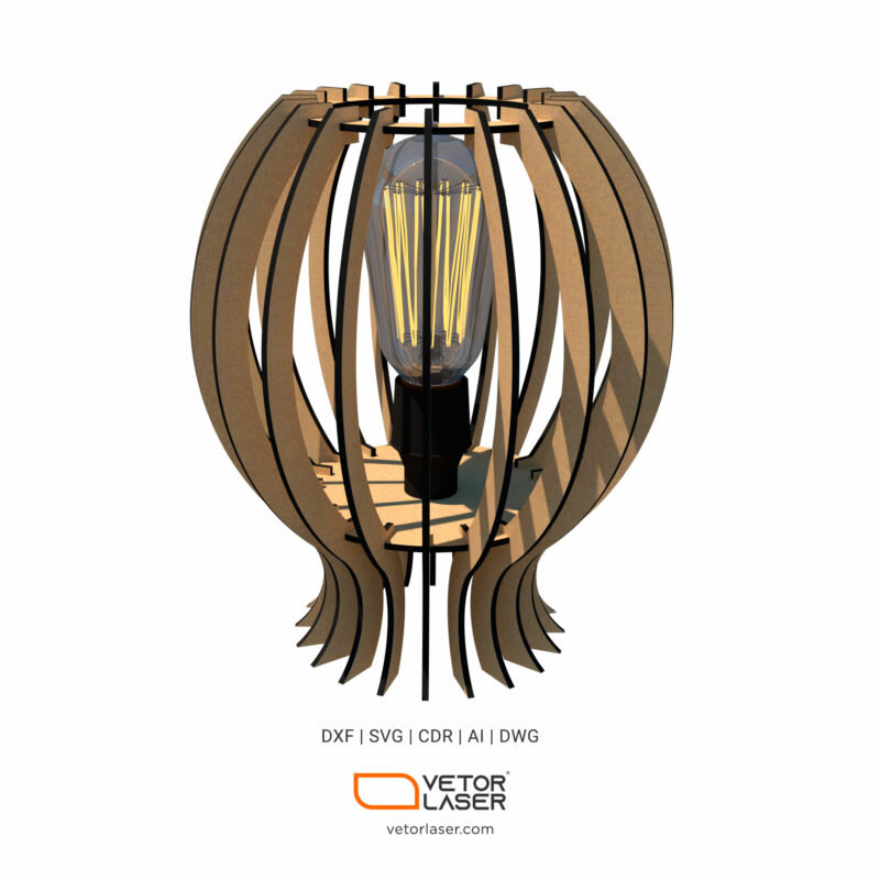 Laser Cut File Lamp Shades Project Template SVG DXF – VLA1020