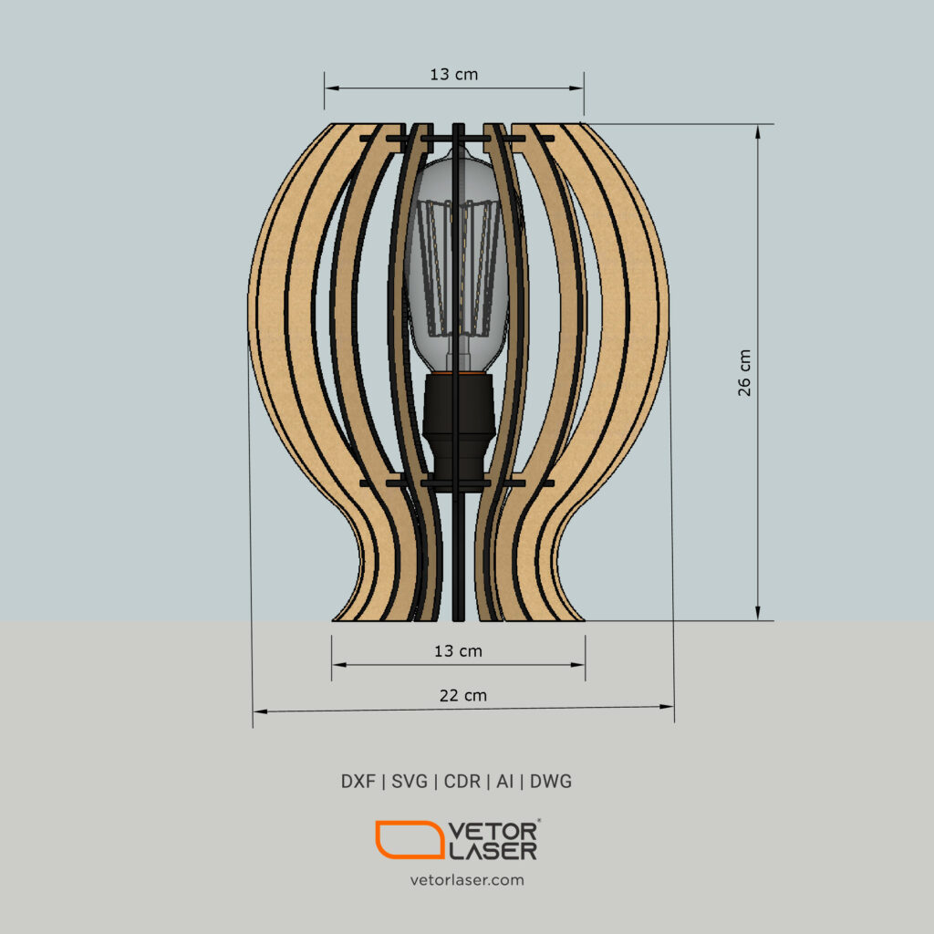 Laser Cut File Lamp Shades Project Template SVG DXF – VLA1020 - Laser ...