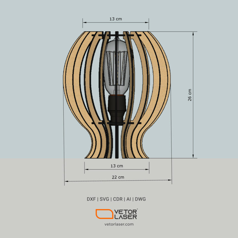Laser Cut File Lamp Shades Project Template SVG DXF – VLA1020 - Laser ...