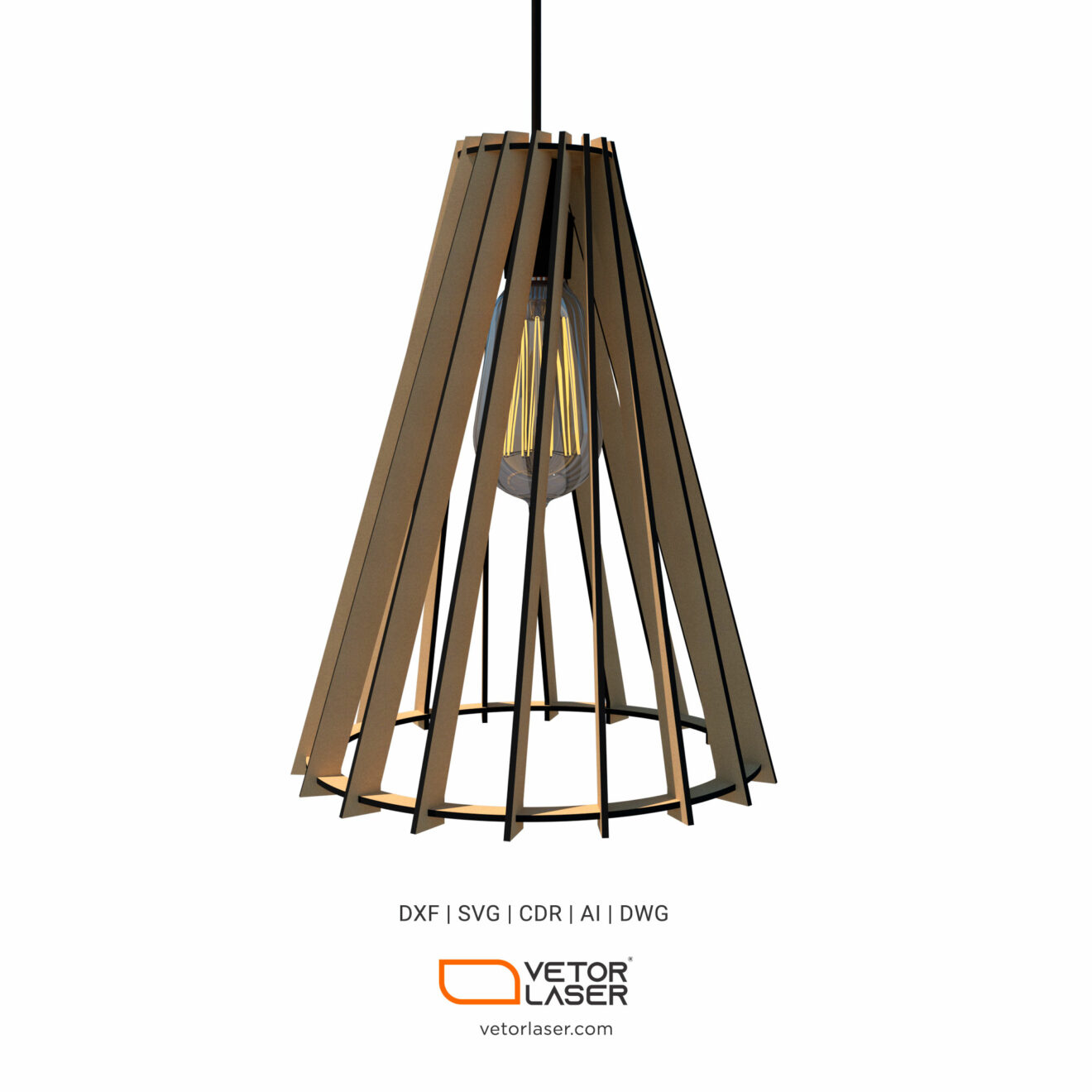 Laser Cut File Lighting Fixtures Project Template SVG DXF – VLP2320LX ...