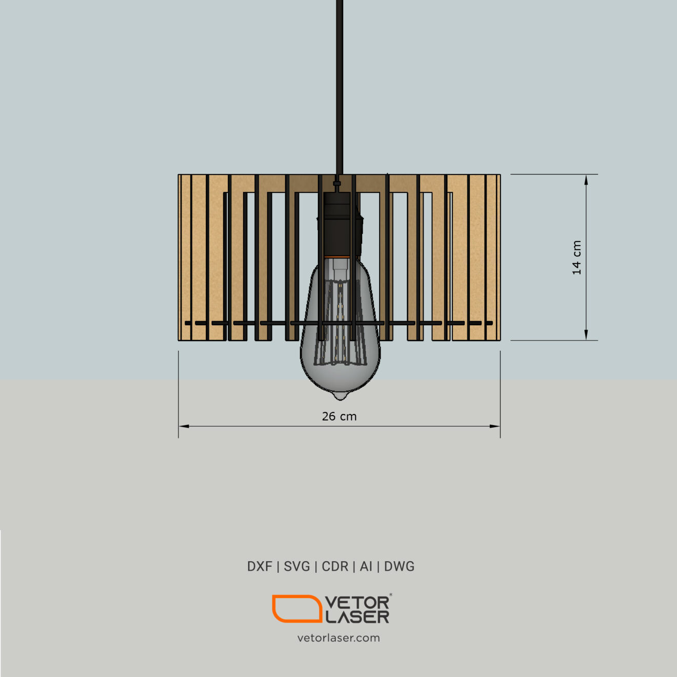 Laser Cut File Lighting Fixtures Project Template SVG DXF – VLP0820 ...