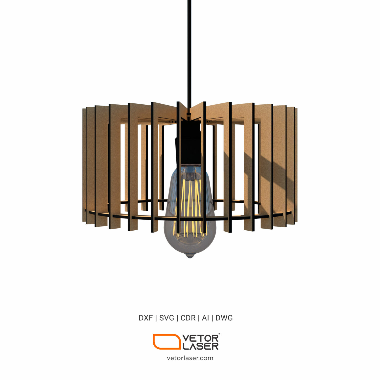 Laser Cut File Pendant Lighting Fixtures Project Template SVG DXF ...