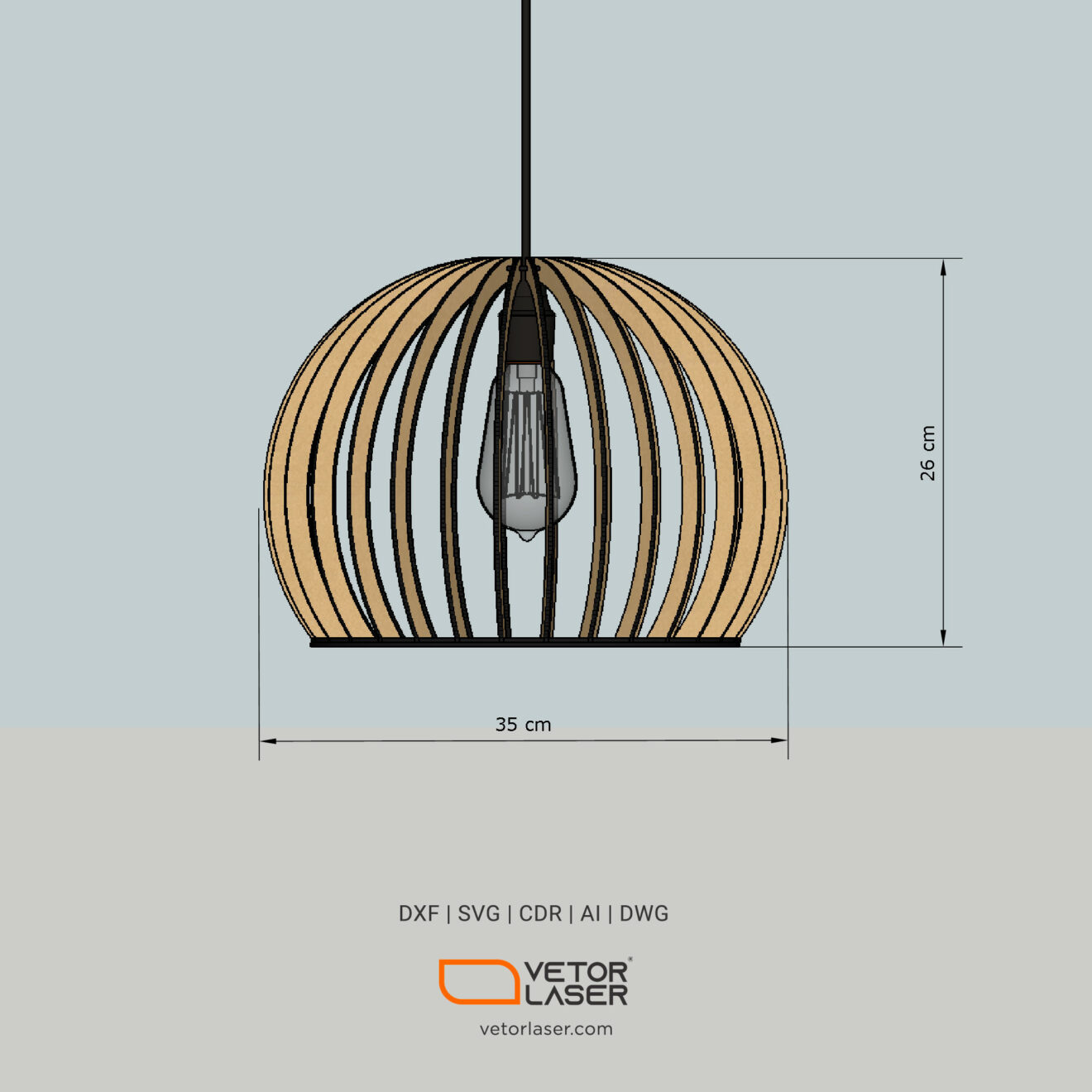 Laser Cut File Lighting Fixtures Project Template SVG DXF – VLP1720 ...