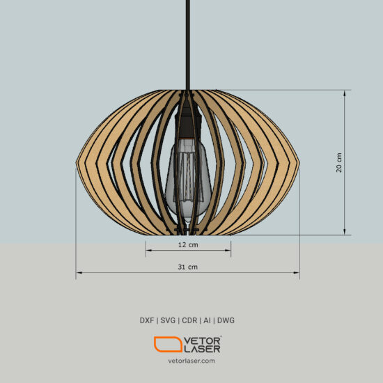 Laser Cut File Lighting Fixtures Project Template SVG DXF – VLP2420 ...