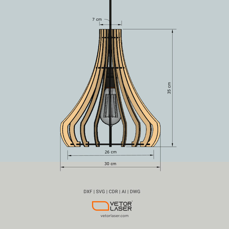 Laser Cut File Lighting Fixtures Project Template SVG DXF – VLP3721 ...