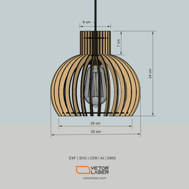 Laser Cut File Lighting Fixtures Project Template SVG DXF – VLP4321 ...