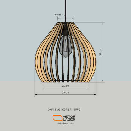 Laser Cut File Lighting Fixtures Project Template SVG DXF – VLP4721 ...