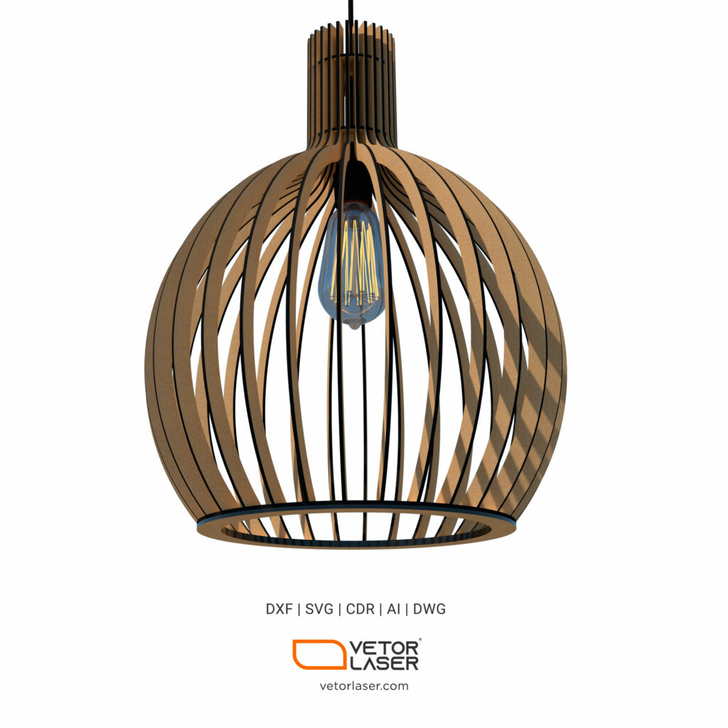 Laser Cut File Lighting Fixtures Project Template SVG DXF – VLP8621 ...