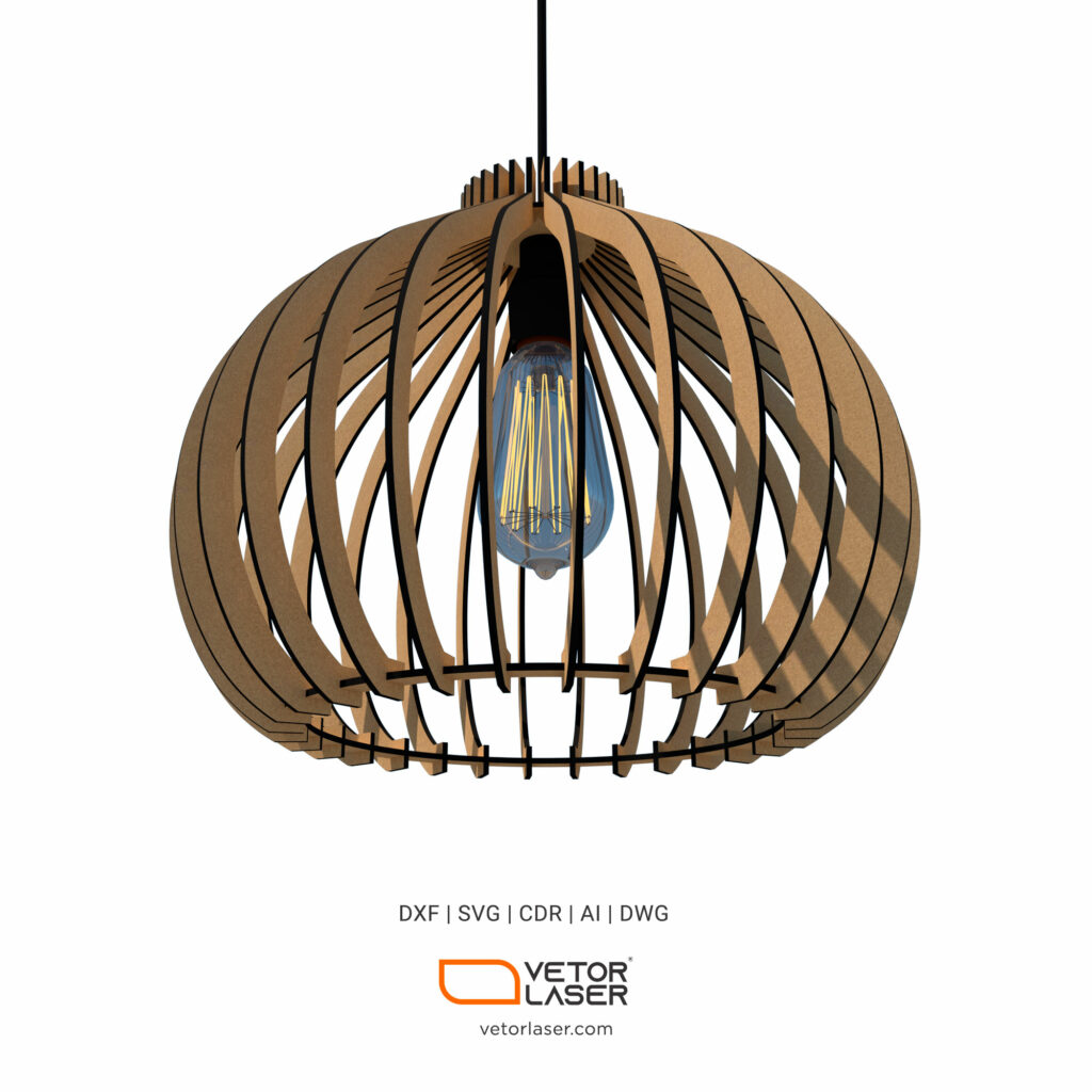 Laser Cut File Pendant Ceiling Light Fixtures Project Template SVG DXF ...