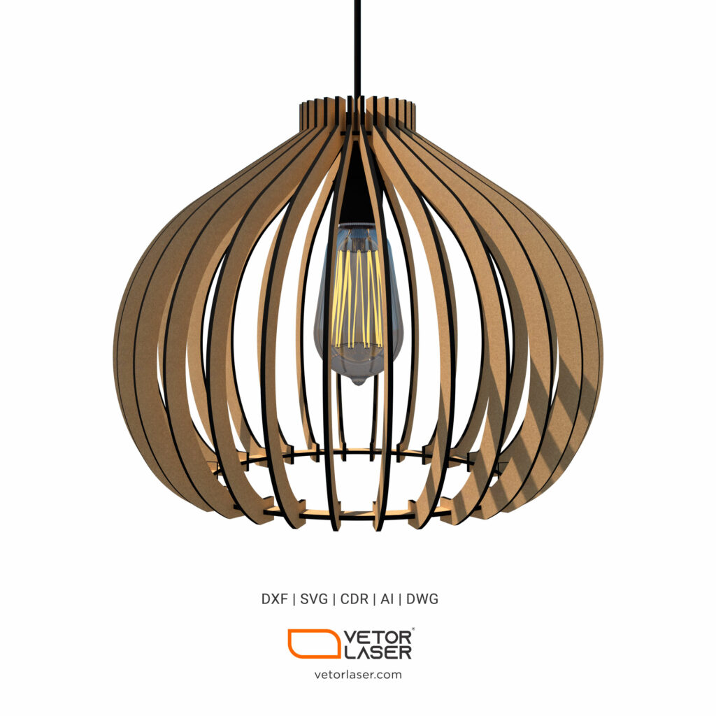 Laser Cut File Pendant Ceiling Light Fixtures Project Template SVG DXF ...