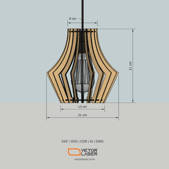 Laser Cut File Pendant Ceiling Lights Project Template SVG DXF ...