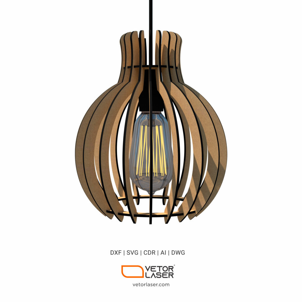 Laser Cut File Pendant Lamp Project Template Patterns SVG DXF – VLP6021 ...