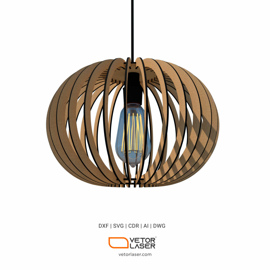 Laser Cut File Pendant Lighting Fixtures Project Template SVG DXF ...
