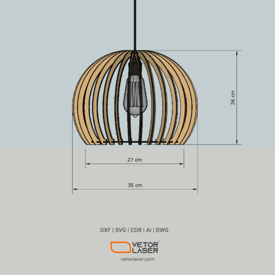 Laser Cut File Pendant Lighting Fixtures Project Template SVG DXF ...