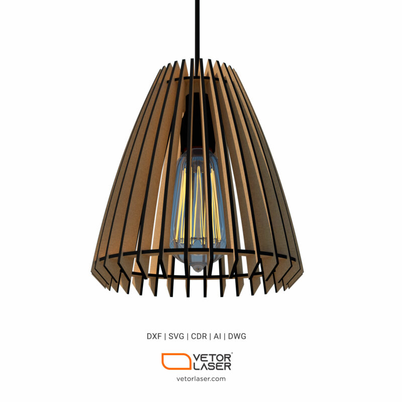Laser Cut File Pendant Lighting Fixtures Project Template SVG DXF ...