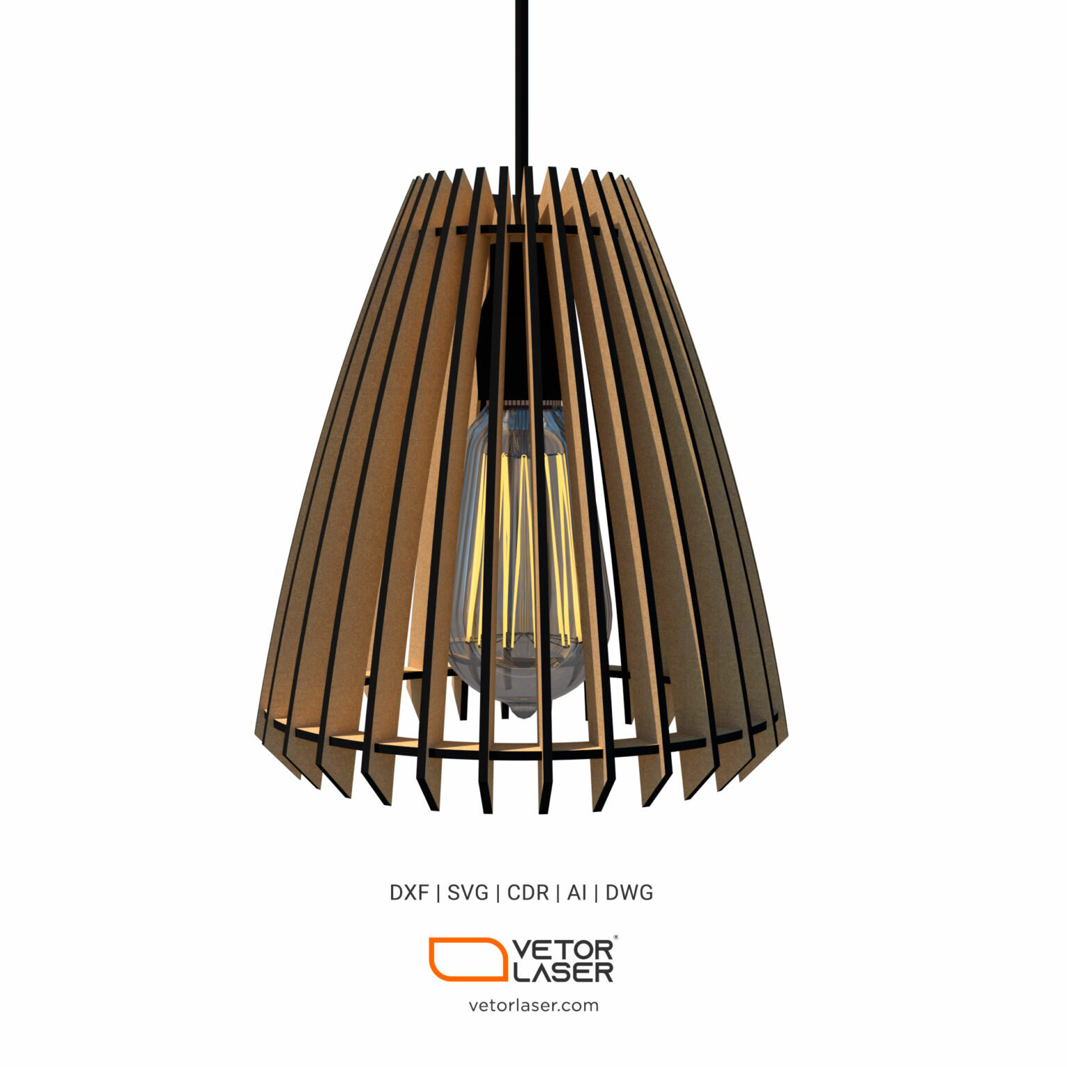 Laser Cut File Lighting Fixtures Project Template SVG DXF – VLP4721 ...