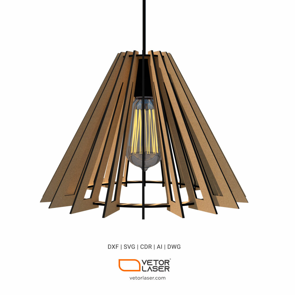 Laser Cut File Pendant Lighting Fixtures Project Template SVG DXF ...
