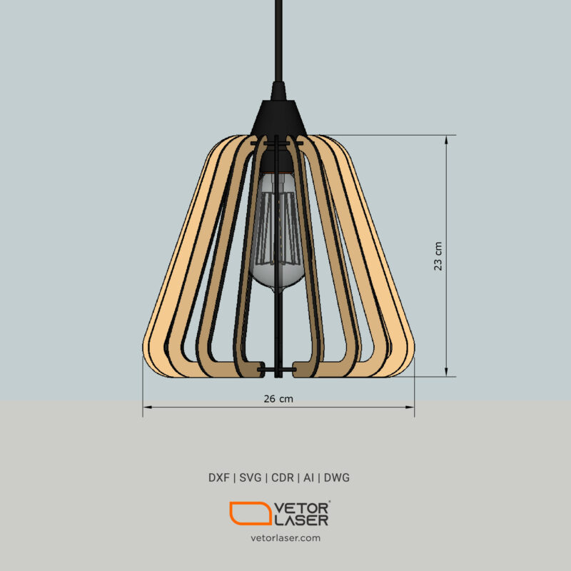 Laser Cut File Pendant Lighting Fixtures Project Template SVG DXF ...