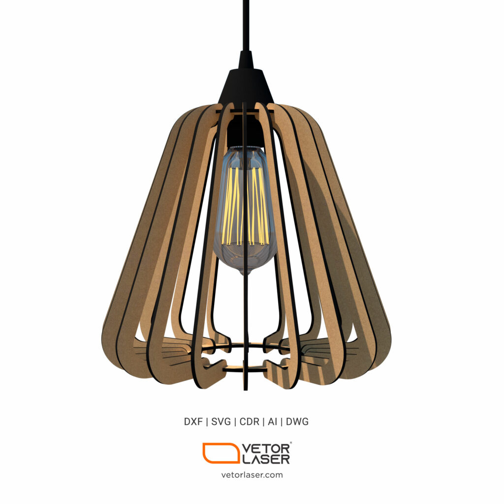 Laser Cut File Pendant Lighting Fixtures Project Template SVG DXF ...