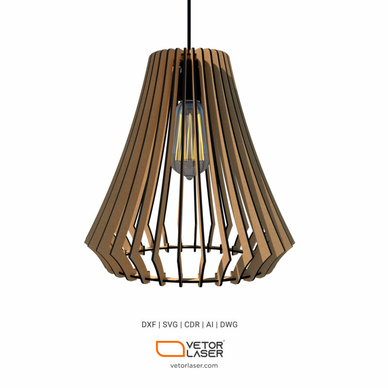 Laser Cut File Pendant Lighting Fixtures Project Template SVG DXF ...