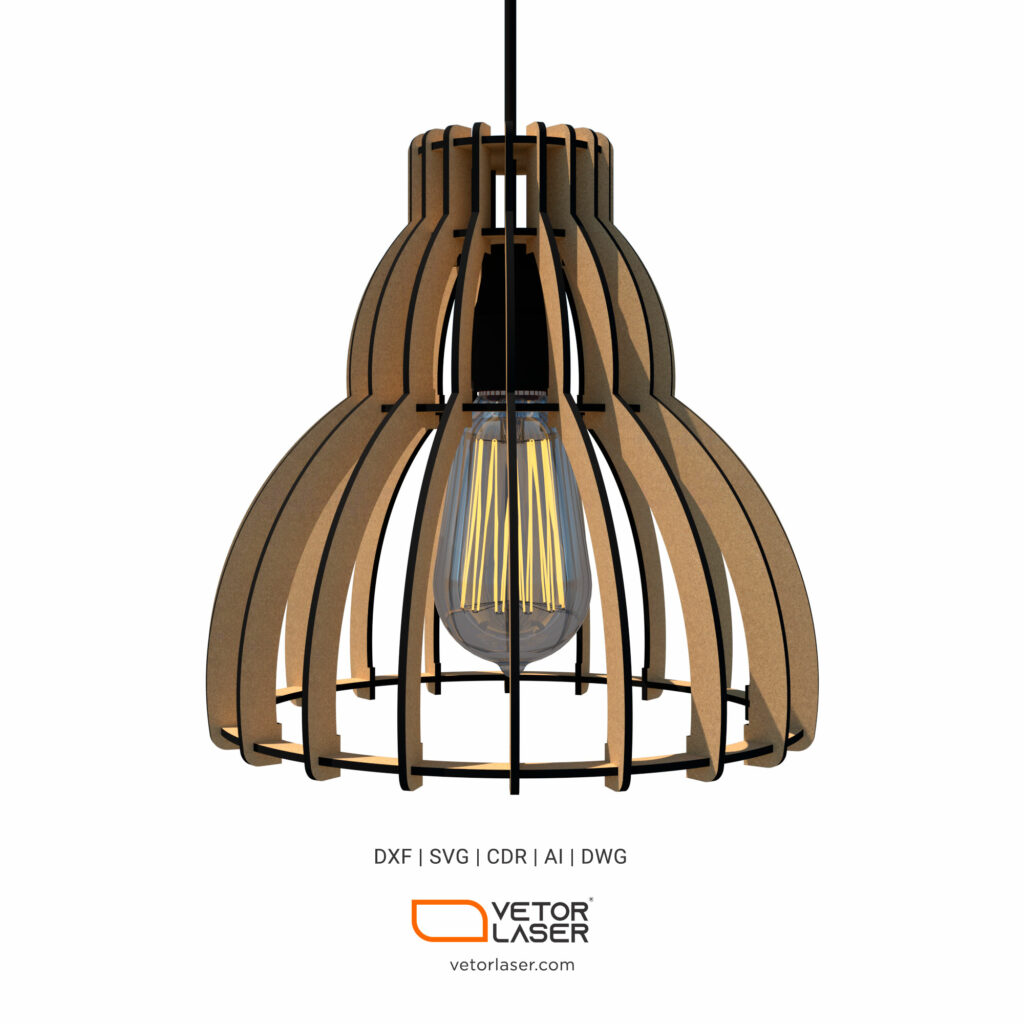 Laser Cut File Lighting Fixtures Project Template SVG DXF – VLP4421 ...