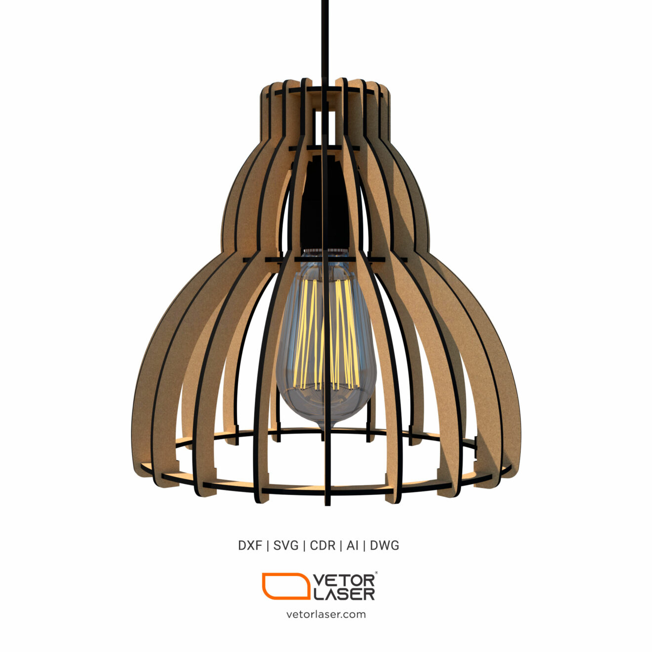 Laser Cut File Lighting Fixtures Project Template SVG DXF – VLP4421 ...