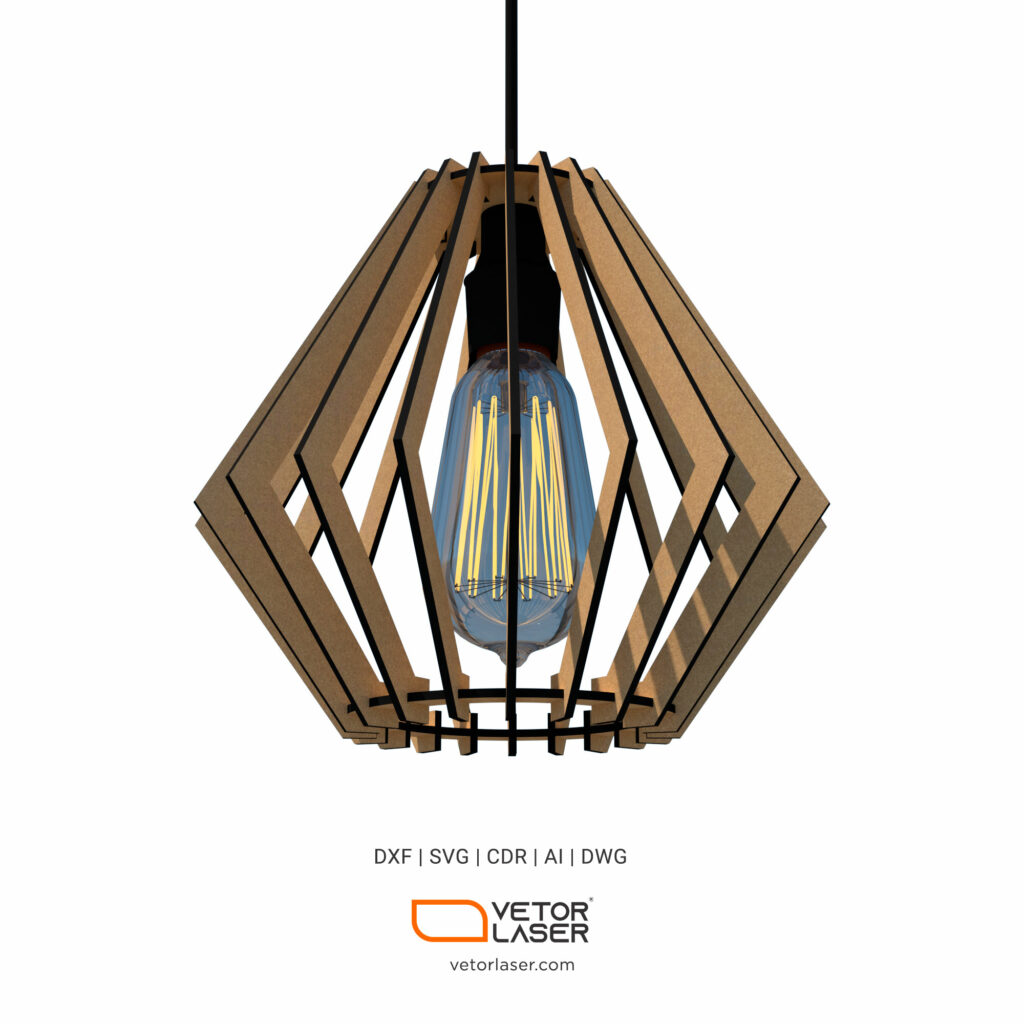 Laser Cutter File Lighting Fixtures Project Template SVG DXF – VLP2721 ...