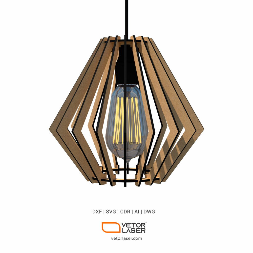 Laser Cut File Lighting Fixtures Project Template SVG DXF – VLP8621 ...