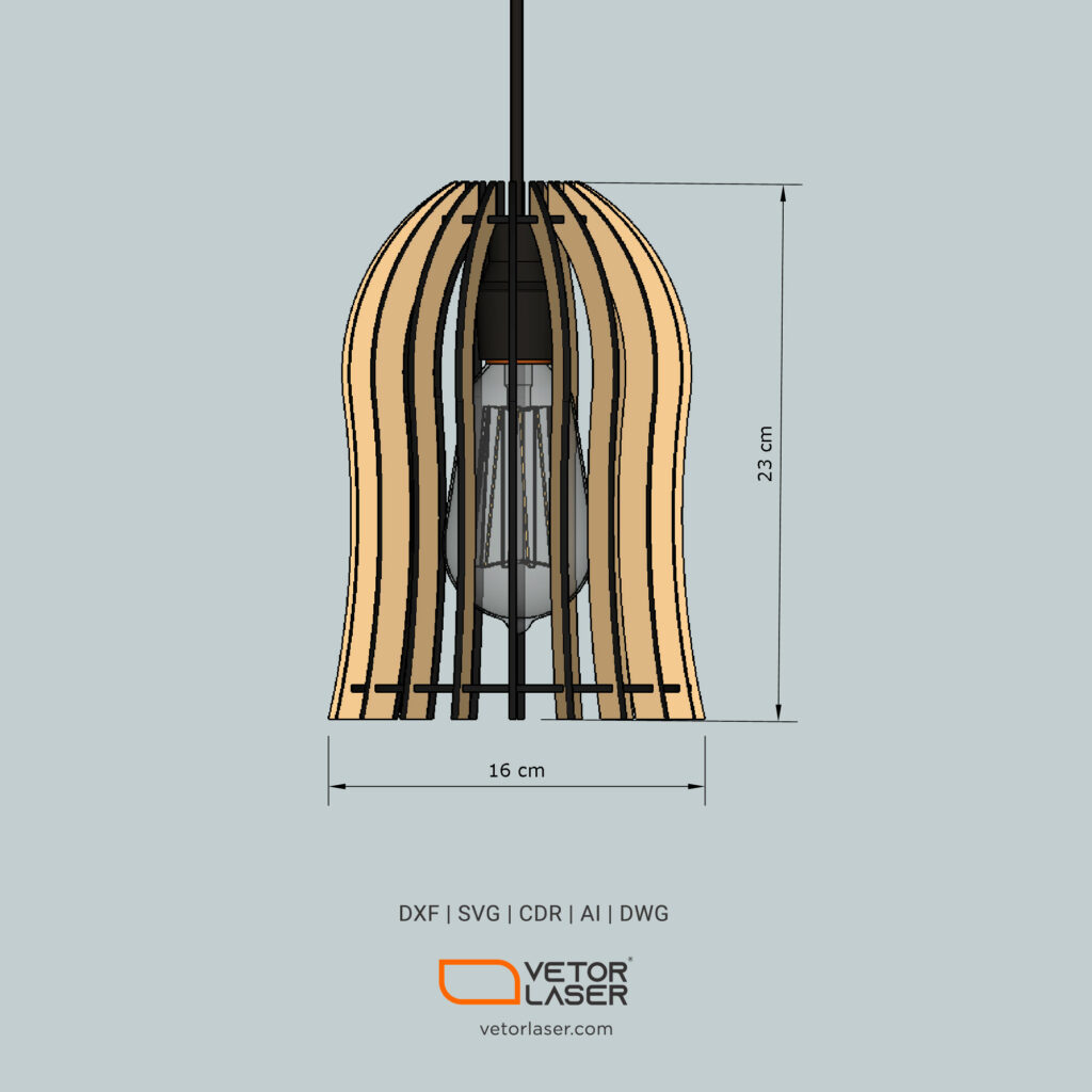 Laser Cutter File Lighting Fixtures Project Template SVG DXF – VLP4121 ...