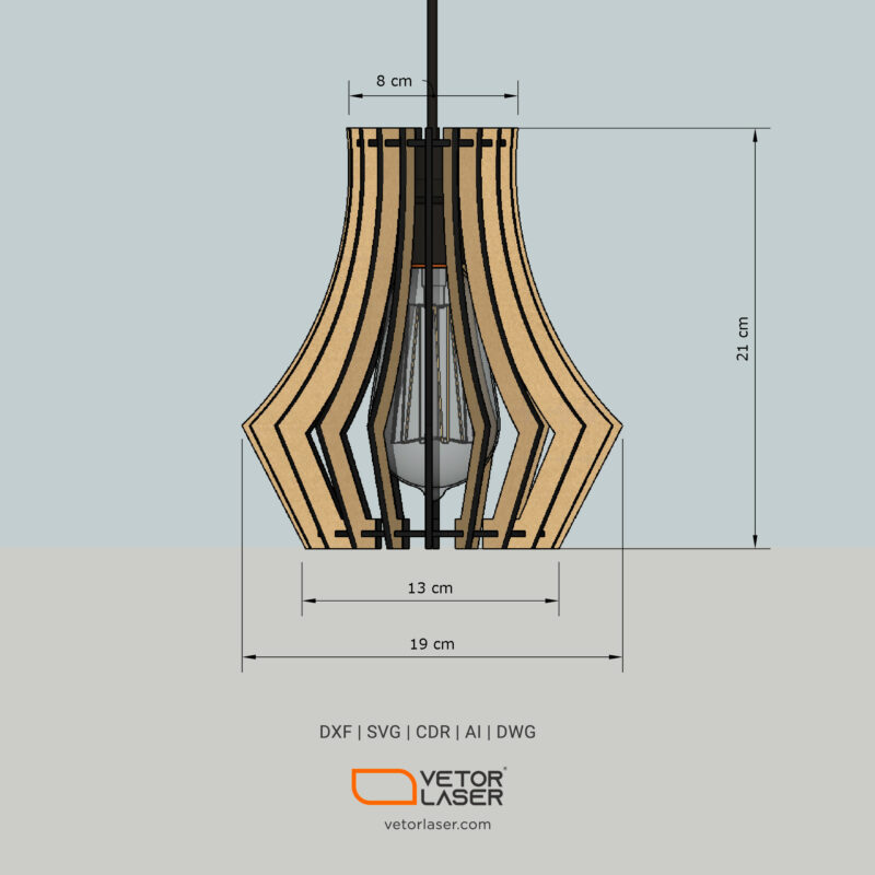 Laser Cutter File Pendant Ceiling Lights Project Template SVG DXF ...
