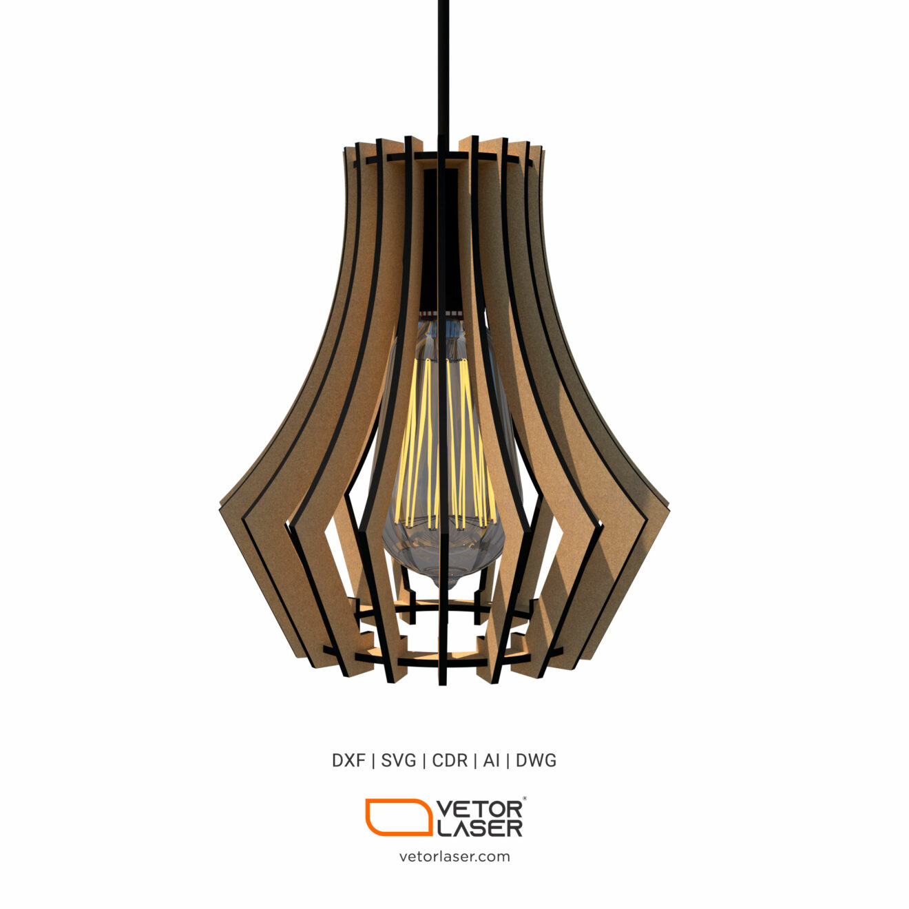 Laser Cutting File Lighting Fixtures Project Template SVG DXF ...