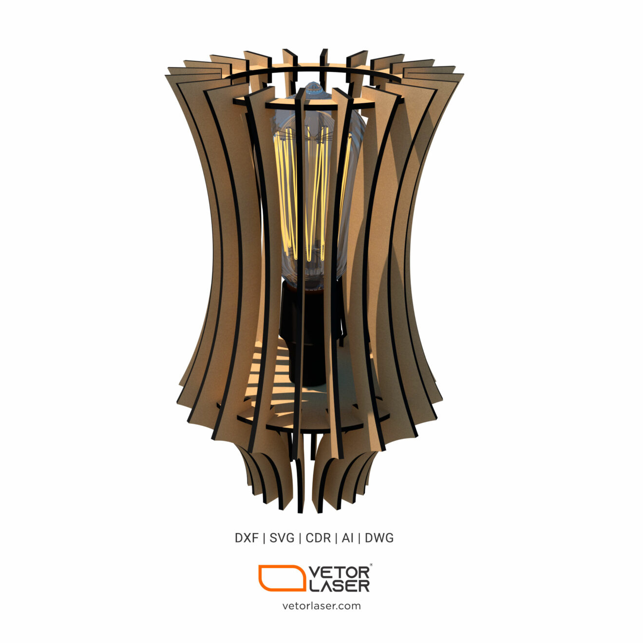 Laser Cutting File Lamp Shades Project Template SVG DXF – VLA0920 ...