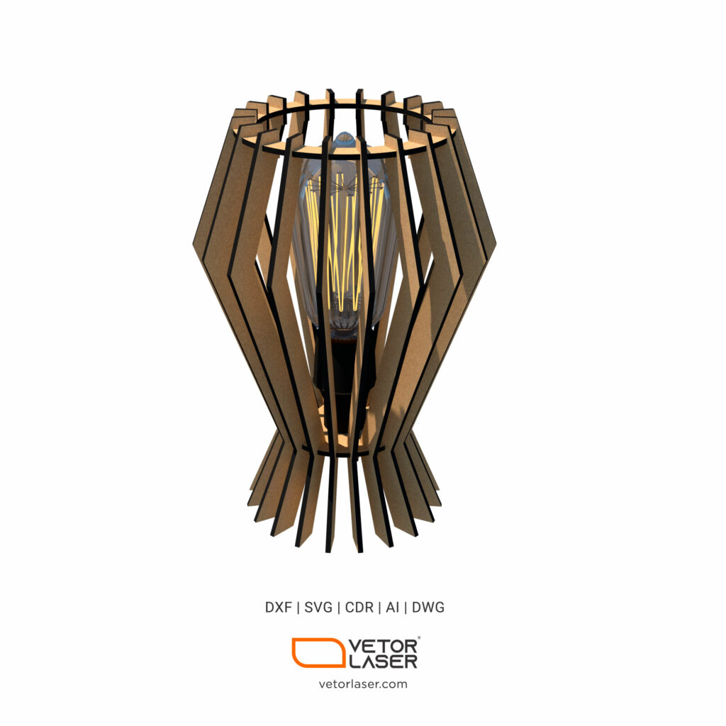 Laser Cutting File Lamp Shades Project Template SVG DXF – VLA0221 ...