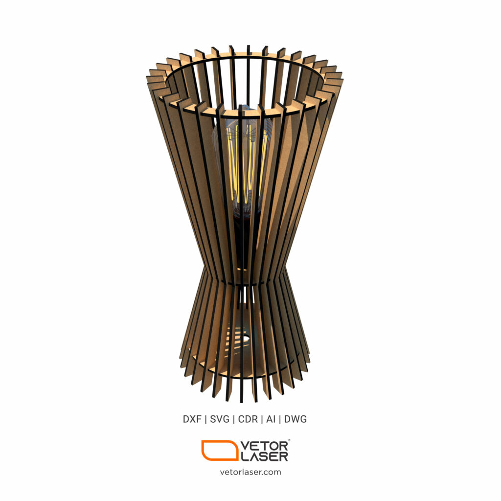 Laser Cutting File Lamp Shades Project Template SVG DXF – VLA0421