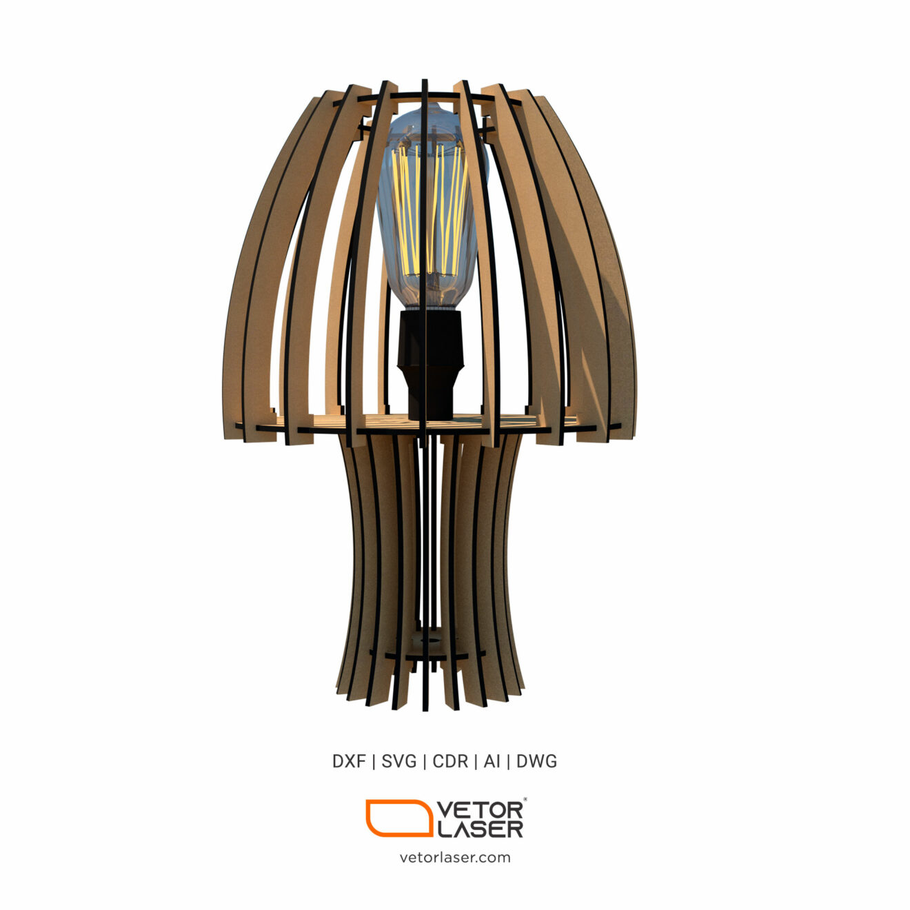 Laser Cutting File Lamp Shades Project Template SVG DXF – VLA0720
