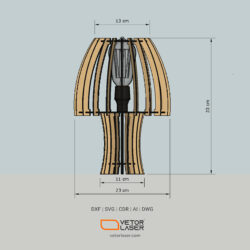 Laser Cutting File Lamp Shades Project Template SVG DXF – VLA0720 ...