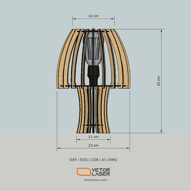 Laser Cutting File Lamp Shades Project Template SVG DXF – VLA0720 ...