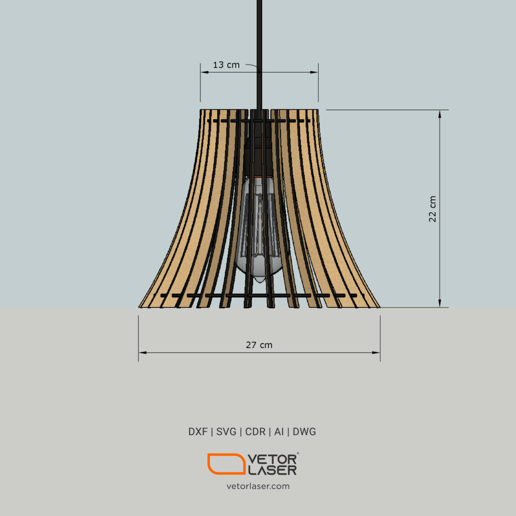 Laser Cutting File Lighting Fixtures Project Template SVG DXF – VLP1020 ...