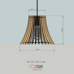 Laser Cutting File Lighting Fixtures Project Template SVG DXF – VLP1020