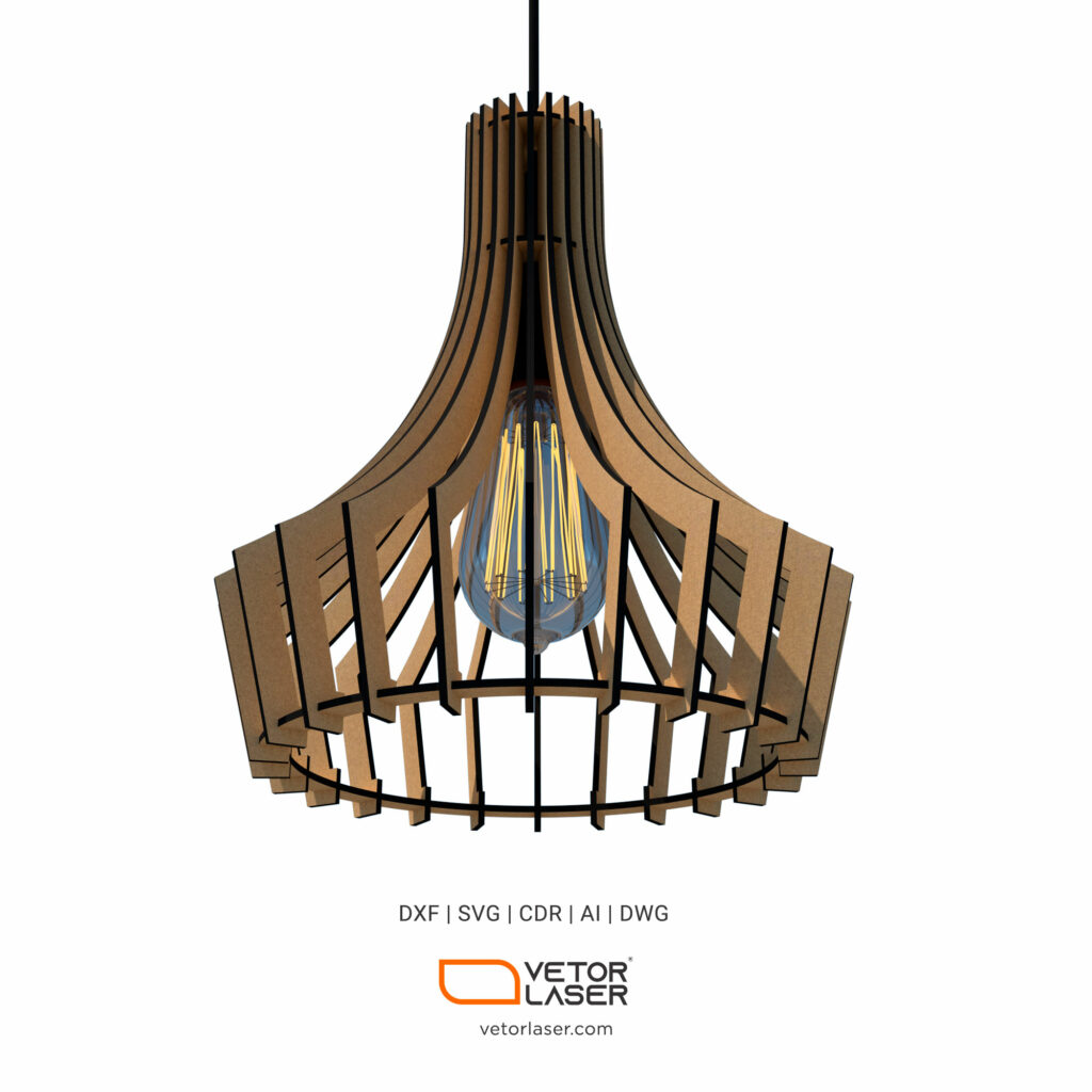 Laser Cutting File Lighting Fixtures Project Template SVG DXF – VLP2620