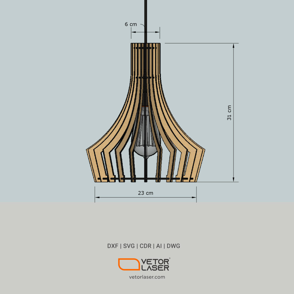 Laser Cutting File Lighting Fixtures Project Template SVG DXF – VLP2620 ...