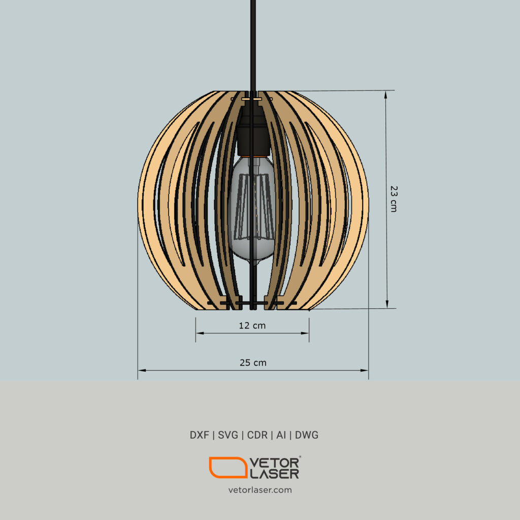 Laser Cutting File Lighting Fixtures Project Template SVG DXF – VLP3821 ...