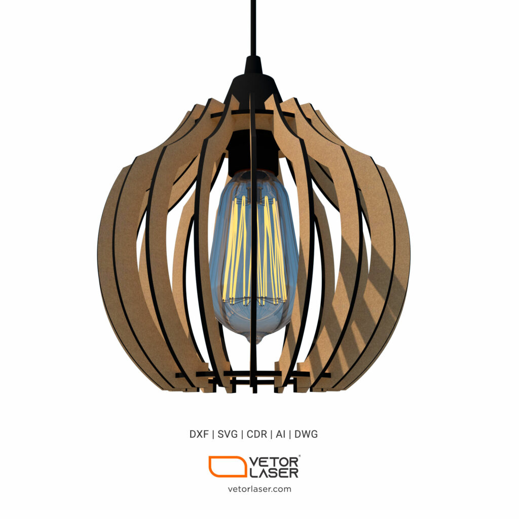 Laser Cutting File Lighting Fixtures Project Template SVG DXF ...